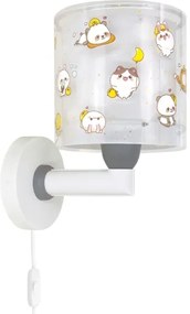 Dalber 41769E - Dětská nástěnná lampa KAWAII FRIENDS 1xE27/15W/230V šedá