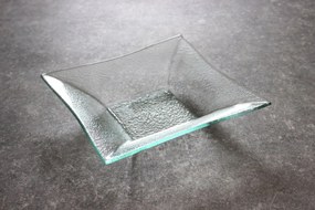 BDK-GLASS Čirá skleněná mísa CUBO 26x26cm