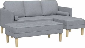 Set pohovek 2 ks Světle šedá Polyester 3329252