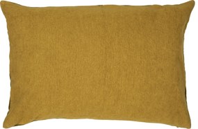 Dekorativní polštář Washed Chenille 40 x 60 cm zlatý