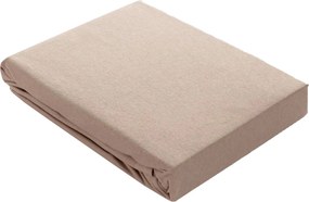 Jersey napínací prostěradlo Jerry 180 × 200 cm beige