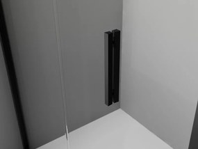 Mexen Exo, skládací sprchová kabina, dveře 110 cm + boční stěna 100 cm, transparentní sklo, černá, 816-110-100-70-00