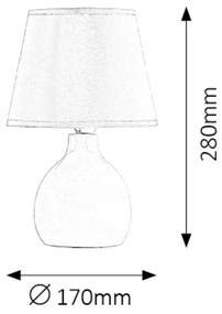 Rabalux INGRID stolní textilní lampičkamax. 1x40W | E14 | IP20 - zelená
