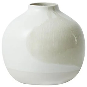 Jars Kameninová váza Nefle Les Vases, 17 cm, bílá s popelavým efektem JA964804