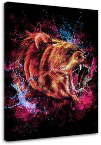 Gario Obraz na plátně Zuřivý medvěd - Dmitry Belov Rozměry: 40 x 60 cm