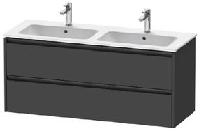 Duravit Ketho.2 - Umyvadlová skříňka 550x1280x480 mm, 2 zásuvky, grafit mat K25266049490000