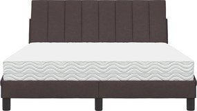 Postel s matrací Hanko tmavě hnědá 120 x 200 cm textil 3310520