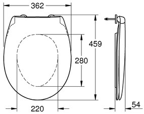 Grohe Bau Ceramic - WC sedátko a poklop, alpská bílá 39492000