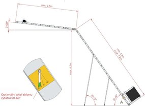 Střešní výtah s elektrickým navijákem 12,50 m DRABEST WT-12 PRO