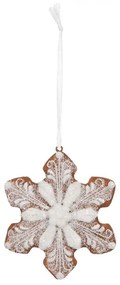 Závěsná dekorace perníková vločka Frosted Ginger - 9*1*10 cm
