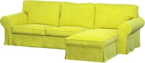 Potah na pohovku IKEA Ektorp 2-místná s lenoškou barva zelená látka lesklé, sametová