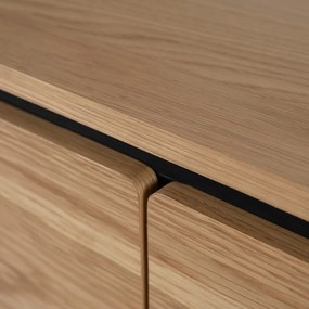 Komoda Beck 160 cm černá/dub přírodní