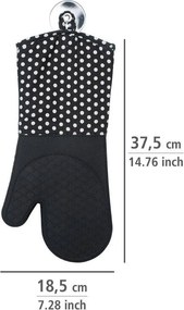 Silikonové kuchyňské rukavice - sada 2, WENKO, černá