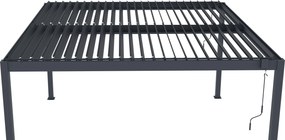 Bioklimatická pergola G21 Austin 4x4 m, antracitová hliníková