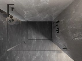 Mexen Lunar-B L výklopný sprchový kout pravý 95 x 80 cm, čiré sklo, grafitová, 832L-095-080-95-00-P