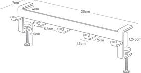 Matně bílý nastavitelný ocelový háček Tower – YAMAZAKI