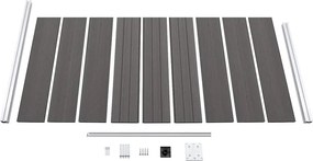 Plotový dílec WPC 95 x 186 cm šedý 148978