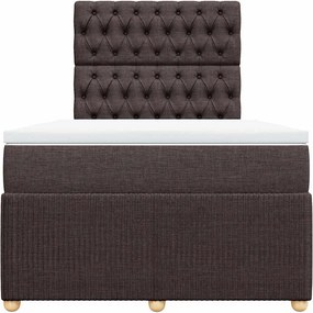 Box spring postel s matrací tmavě hnědá 120x200 cm textil 3294333