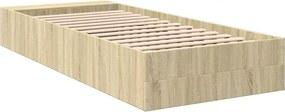 Rám postele dub sonoma 90 x 200 cm kompozitní dřevo 3280610