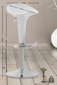 Barová židle Saddle – bílá