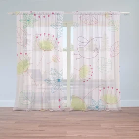 Sablio Záclony Barevné obrázky: 2ks 150x250cm