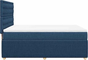 Box spring postel s matrací modrá 140x200 cm textil 3294399
