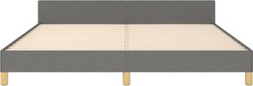 Rám postele bez matrace tmavě šedý 180 x 200 cm textil 3124993