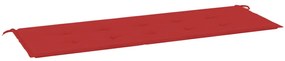 vidaXL Poduška na zahradní lavici červená 150x50x3 cm oxfordská látka