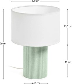Bílá/tyrkysová dětská lampička Bianella – Kave Home