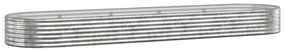 Vyvýšený záhon práškově lakovaná ocel 396x100x36 cm stříbrný,  319007