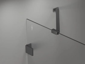 Mexen Lunar-B výklopný sprchový kout pravý 100 x 80 cm, čiré sklo, grafitová, 832-100-080-95-00-P