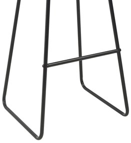 Barové stoličky se sedáky z umělé kůže 2 ks - ocelové | černé
