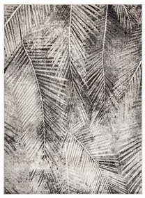 koberec MATEO 8035/944 Moderní palmové listy strukturální šedá / bé velikost 140x190 cm | krásné koberce cz