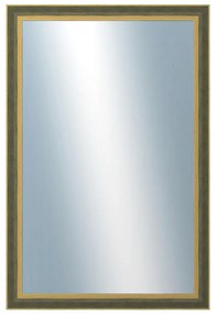 DANTIK - Zarámované zrcadlo - rozměr s rámem cca 80x120 cm z lišty ZVRATNÁ zelenozlatá plast (3070)