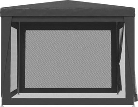 Party stan se 4 síťovanými bočnicemi antracitový 3 x 3 m HDPE 319229