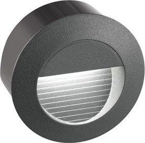 NV 726407 Venkovní zapuštěné svítidlo do zdi KRYPTON tmavě šedý hliník LED 3W 3000K 220-240V 27st. IP54 - NOVA LUCE