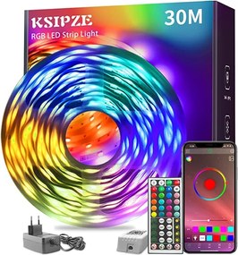 Ksipze Rgb Led Pásek 30m Bluetooth Dálkový Ovladač