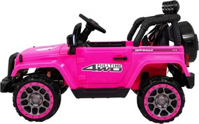 Ramiz Dětské terénní auto Full Time 4WD růžové na dálkové ovládání + pohon 4x4 + LED audio + úložný prostor