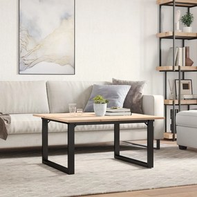 Konferenční stolek s O rámem 80x80x45 cm borové dřevo a ocel 3282663
