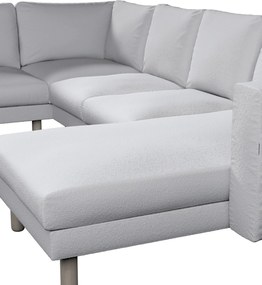 Potah na pohovku IKEA Norsborg rohová, 5-místná se šezlongem barva bílá látka pletený vzor