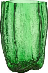 Váza Crackle křišťálová 37 cm zelená