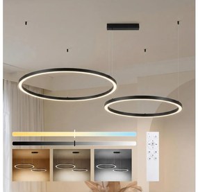 Brilagi - LED Stmívatelný lustr na lanku PORTOFINO LED/98W/230V černá + DO
