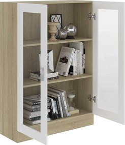 vidaXL Vitrína 82,5 x 30,5 x 115 cm kompozitní dřevo [802755] Barva: Bílá
