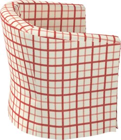 Potah na křeslo IKEA Ektorp Tullsta barva červená látka vzorované