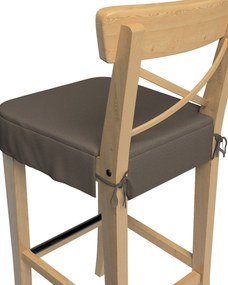 Sedák na židli IKEA Ingolf - barová barva hnědá látka pletený vzor
