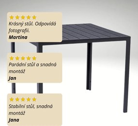 Vikio Zahradní jídelní stůl 90x90cm DT165 antracit
