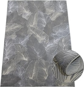 BE Koberec Esprit 3604 GREY - šedý obdélníkový Rozměr: 60x100 cm
