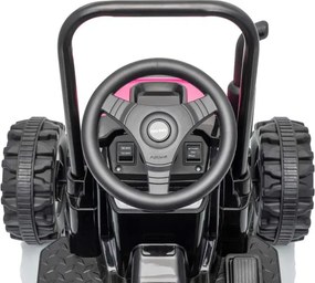 Elektrický traktor Milly Mally s přívěsem růžový