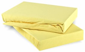 Plachta ložní světle žlutá Superstretch EMI, Plachta 90x200