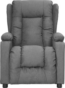 Polohovací křeslo světle šedé textil 339048
